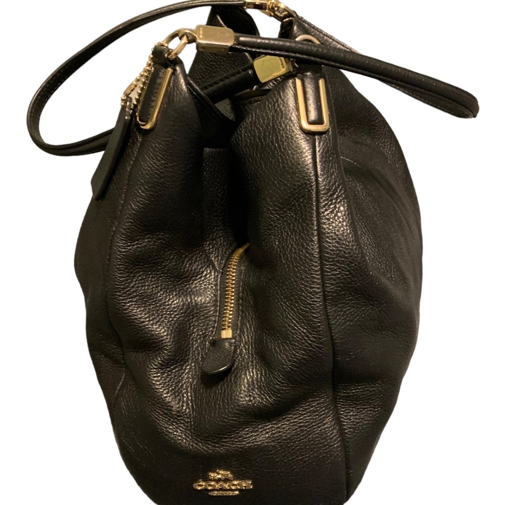 Coach Madison Phoebe Black Leather Purse - Gem
